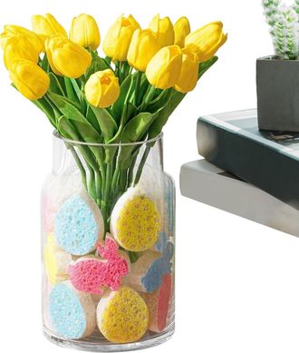 Generic Ostervasenf&uuml;ller - Dekoratives Hasenset, Buntes Fr&uuml;hlingsferien-Display, Festlicher Osterhausstil, Klare Anordnung mit koordinierten saisonalen Detail