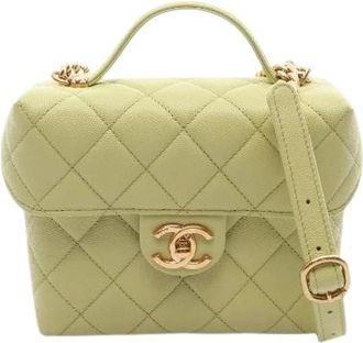 Chanel Pre-owned Sac Vanity Matelass&eacute; Petit Mod&egrave;le Sac Bandouli&egrave;re 2-en-1 - Femme - Pre-owned - Vert - Taille: ONE Size