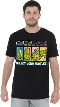 Teenage Mutant Ninja Turtles manji-devlin corporation TMNT Select Your Turtles Unisex T Shirt, Noir, 5XL Mixte