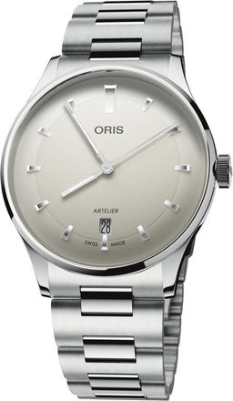 Oris Artelier Date 38mm Automatik Edelstahl Wei&szlig; Herrenuhr 01 733 7810 4051-07 8 20 20