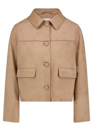Cartoon Canvasjacke Damen mit Eingrifftaschen
