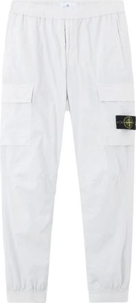 Stone Island Homme, Sport, Blanc, Taille: W33 Pantalon Cargo Stretch en Coton