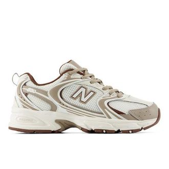New Balance Unisexe 530 en Blanc/Gris, Synth&eacute;tique, Taille 37.5