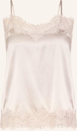 Darling Harbour Darling Harbour Seidentop Aus Satin Mit Spitze beige