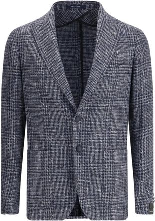 Tagliatore plaid button jacket - Bleu