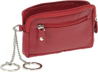 LEAS Schlüsseltasche mit 2 Ringen und 2 Fächern Echt-Leder, rot Special Edition