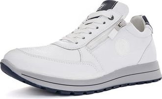 Ara Homme Matteo Basket, Blanc/Bleu, 46 EU Large