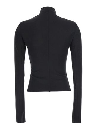 Rick Owens Womens Crop Jacket Gary Black Wool Blend Coat