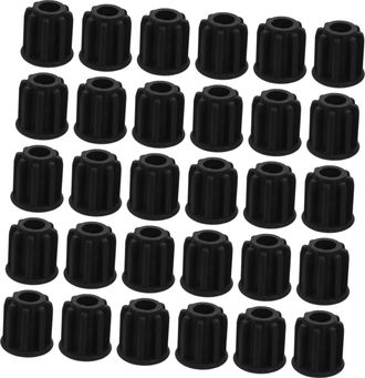Garneck 30 Stück Teiliges Caster Inserts für Bürostuhlrollen rutschfeste Dicke Kunststoff Fußkappen für Stieldurchmesser Verstärkte Lockerung Bodenschutz für 