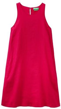 Benetton Robe 4aghdv02u, Rouge foncé 19D, M Femme