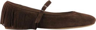 Anna F. Femme, Chaussures, Brun, Taille: 38 1/2 EU Ballerine en Camoscio