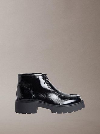 Calvin Klein Bottes chukka &eacute;paisses &agrave; talons en cuir