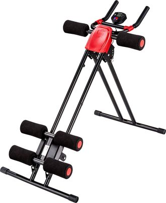 TecTake TecTake Bauchtrainer R&uuml;ckentrainer AB Trainer mit Trainingscomputer | faltbar