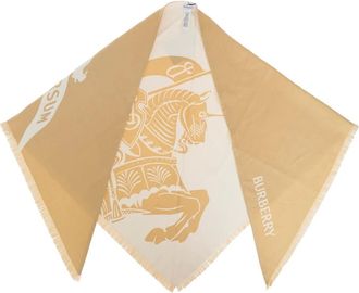 Burberry &Eacute;charpe en laine avec logo - unisex - Accessoires - Beige - Taille: ONE Size