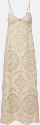 Valentino Maxikleid VGold aus einem Baumwollgemisch