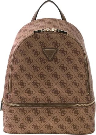 Guess Adrian Logo Medium Backpack - Femme - Sacs - Brun - Taille: ONE Size