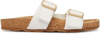 Tommy Hilfiger Pantoletten Double Strap Cork Sandals FW0FW09118 Wei&szlig;