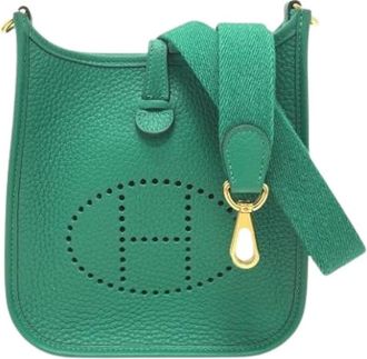 Herm&egrave;s Sac bandouli&egrave;re vintage doccasion - Femme - Pre-owned - Vert - Taille: ONE Size