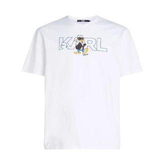 Karl Lagerfeld X Disney Logo T-Shirt - - Tops - Herren - Wei&szlig; - S