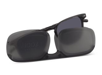 Nooz Sunglasses polarized for Men and Women - 100% UV protection - Dark Grey Colour - with Compact Case - DINO Collection