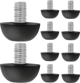 DOITOOL DIYEAH 10 St&uuml;ck Terrassenm&ouml;belf&uuml;&szlig;e: Verstellbare M8-M&ouml;belf&uuml;&szlig;e zum Ausgleichen - rutschfeste Schraubgleiter f&uuml;r Tisch, Stuhl und Sofa - Bodenschoner mi