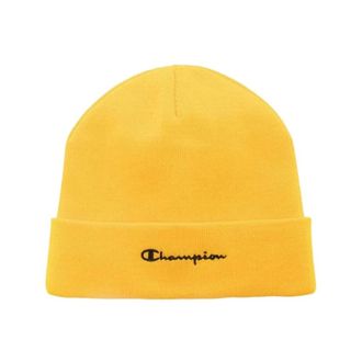 Champion unisex, Accessoires, Jaune, Taille: ONE Size Logo brod&eacute; moutarde bonnet