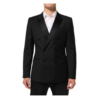 Dolce & Gabbana Martini Blazer Crois&eacute; - Homme - Vestes - Noir - Taille: M