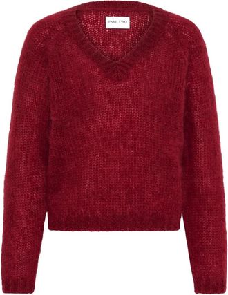 Part Two V-Ausschnitt Strickware - - Knitwear - Damen - Rot - XS