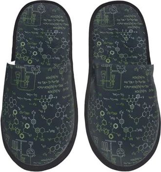 Generic Formules Chimiques Unisexe Chaussures De Maison Doux Chaussons L&eacute;g&egrave;res Pantoufles Pour Ext&eacute;rieur Automne Int&eacute;rieur L