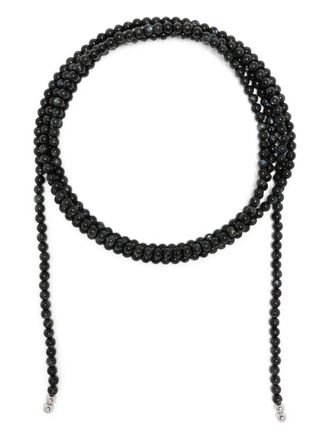Tom Wood larvikite bead necklace - Argent
