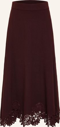 Zimmermann Strickrock Valiant Aus Merinowolle Mit Spitze rot