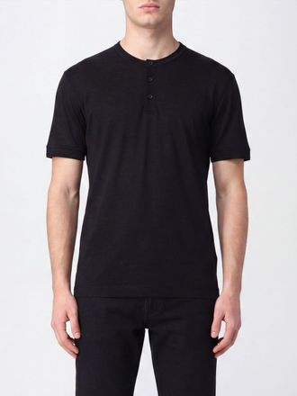 Dolce & Gabbana T-Shirt mit Rundhalsausschnitt und Drei-Knopf-Verschluss aus reiner Seide
