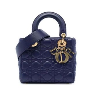 Dior Sac &agrave; main matelass&eacute; Pre-owned Lady - Femme - Pre-owned - Bleu - Taille: ONE Size