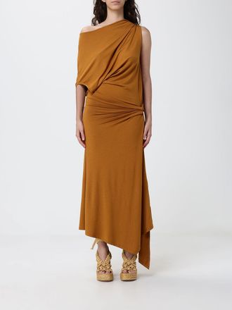 120% Lino Robe Femme couleur Cuir