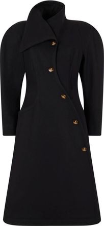 Vivienne Westwood Femme, Manteaux, Noir, Taille: 38 FR Breeze Coat