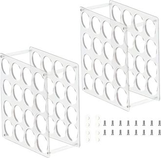 Generic Papierhalter - Handwerklicher Organizer, 9,8 x 9,8 Zoll, Acryl-Multi-Slot-Halterung, 16-Loch-Rack mit Sichtzugangs-Design | Effiziente Desktop-Einheit