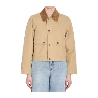 Burberry Field Baumwolljacke - - Jackets - Damen - Beige - XS