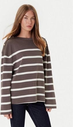 Tommy Hilfiger Bluse Gold Button WW0WW45760 Braun Relaxed Fit