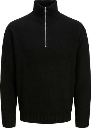 Jack & Jones Male Sweatshirt mit halbem Rei&szlig;verschluss Einfarbig Sweatshirt mit halbem Rei&szlig;verschluss