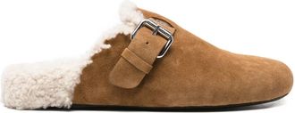 Isabel Marant Pantoletten mit Schnallen - Braun