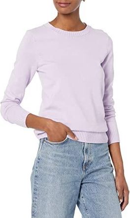 Amazon Essentials Pull À Col Rond 100 % Coton (Disponible en Grande Taille) Femme, Lilas Pastel, XXL