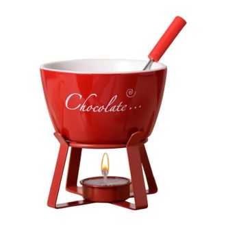 Generico Fondue-Tasse - Mini-Keramik-Tasse, Fondue-Set zum Schmelzen von Schokolade, f&uuml;r K&auml;se, S&uuml;&szlig;igkeiten, Dessert, Weihnachten, Geburtstag, Camping, Picknick