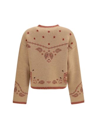 Alanui Womens Bandana Jacquard Jacket Camel-Multi Camel/multi