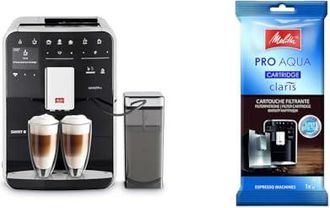 MELITTA Caffeo Barista TS Smart F850-102, Kaffeevollautomat mit Milchbehälter, Schwarz & 192830 Filterpatrone für Kaffeevollautomaten | Pro Aqua | Vorbeugung 