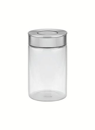 Tramontina Vorratsglas, &Oslash; 10 cm, 1,0 l, Edelstahldeckel, Glas, Transparent, 61227-030, 1 Liter