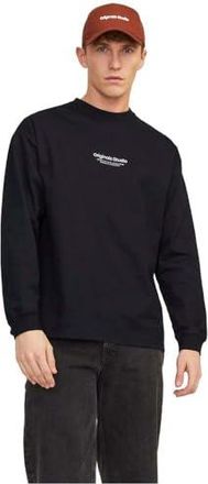 Jack & Jones Jorvesterbro Tee LS Crew Neck T-Shirt Manches Longues, Noir, XS Homme