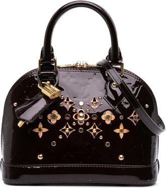 Louis Vuitton Hobo Bags - Monogram Vernis Flower Alma BB - Gr. unisize - in Orange - für Damen