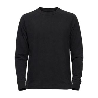 James Perse L/S Crew Pique Top - - Tops - Herren - Schwarzk - S