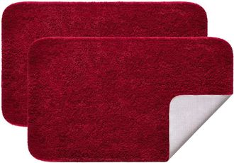Miulee Teppich Badgarnitur 2 Teilig Badematte Badezimmerteppich Badvorleger rutschfest Waschbar Bettvorleger Badteppich Saugf&auml;hige Duschvorleger Fussmatte f&uuml;