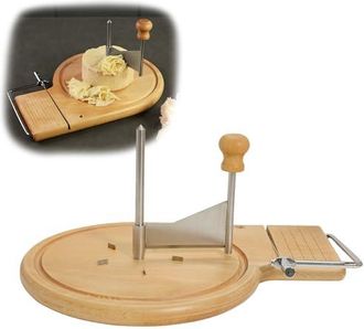Generic Roulette &agrave; Fromage, Trancheuse &agrave; Fromage Avec Manivelle Et R&acirc;pe Fine, Mat&eacute;riau En Bois Et Tapis Antid&eacute;rapant En Silicone, Coupe-fromages Pour Usage Co